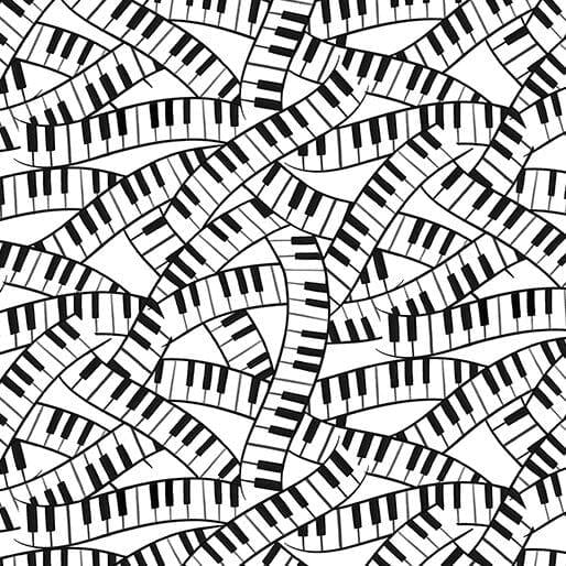 Making Music - Piano Keys White – Stitchin Heaven