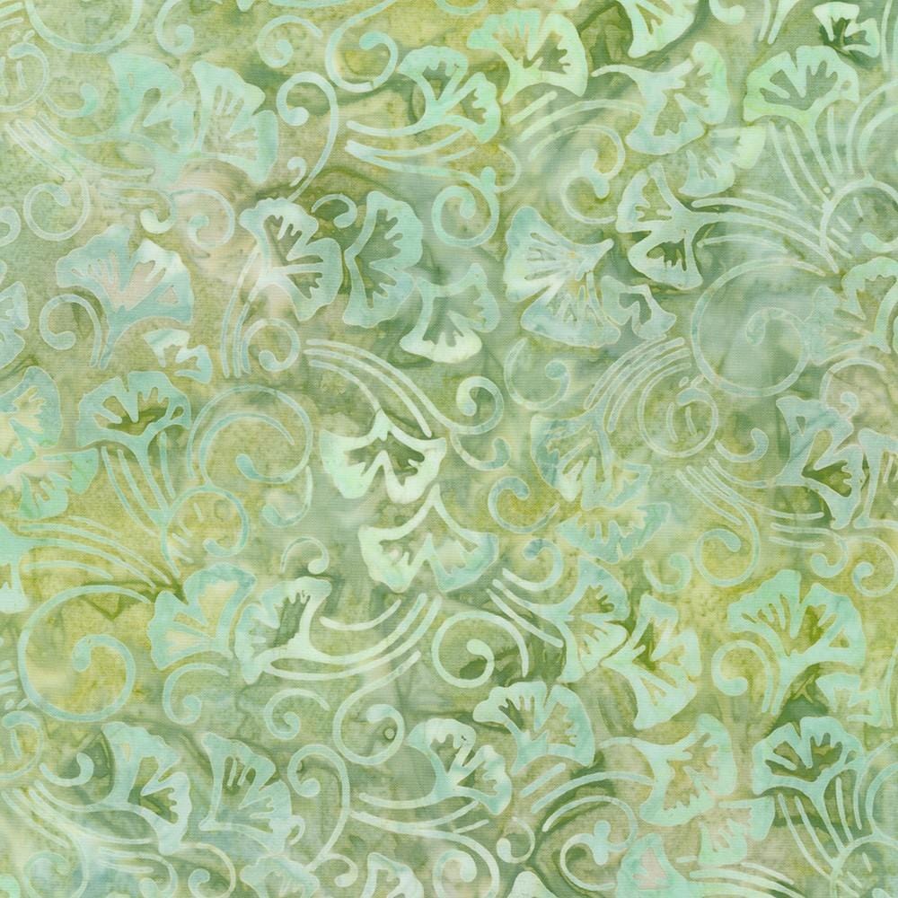 Artisan Batiks Morning Mist - Moss Scroll