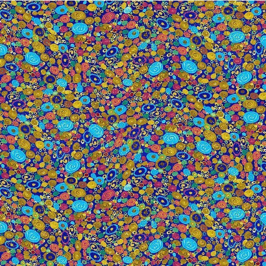 Gilded Plume - Metallic Scroll Blue – Stitchin Heaven