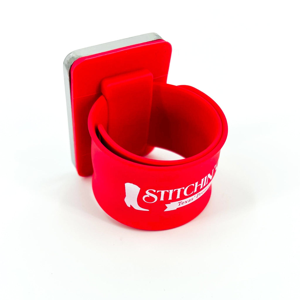 Stitchin' Heaven - Red Slap Bracelet Pin Magnet