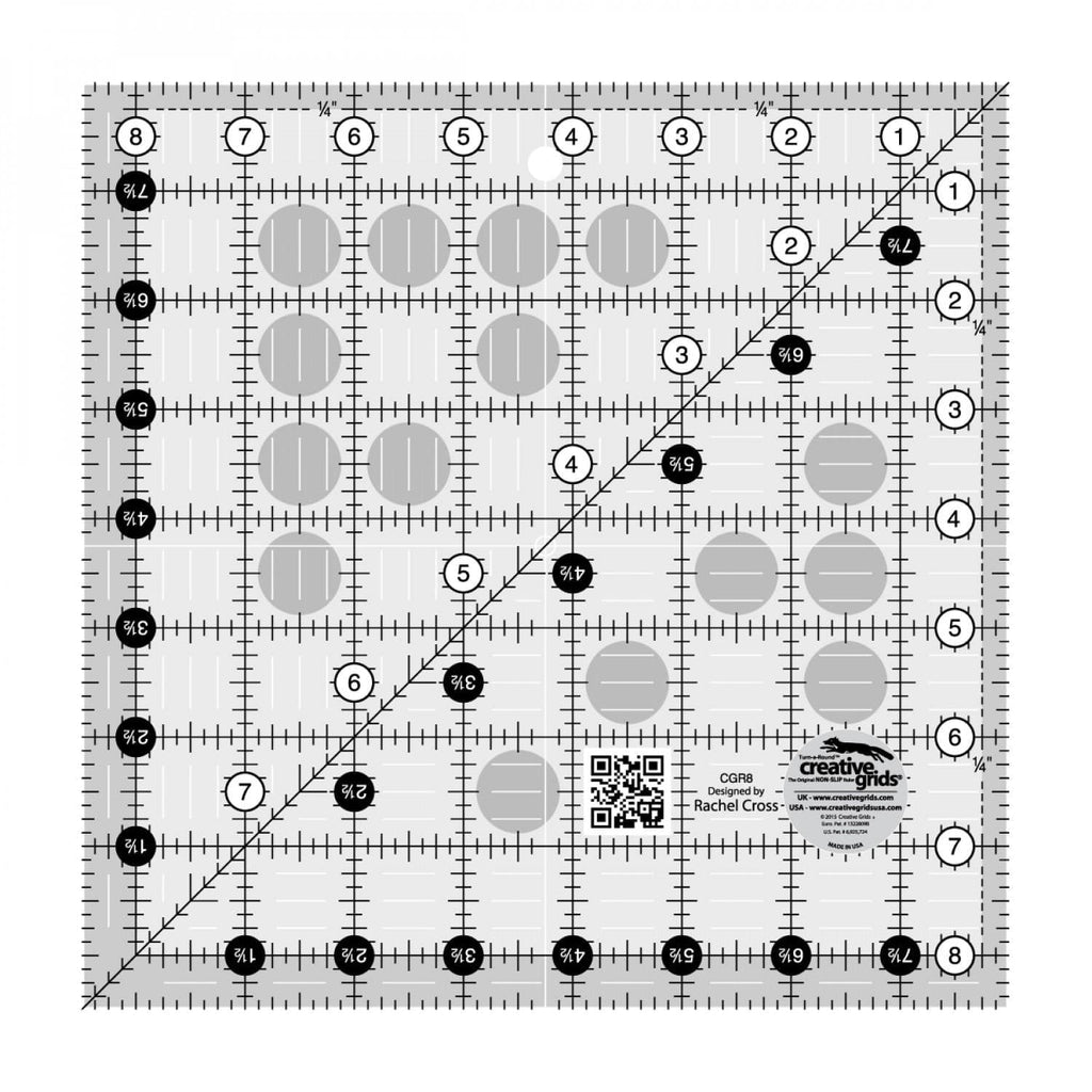 Creative Grids 8.5" Square Quilt Ruler - Stitchin Heaven