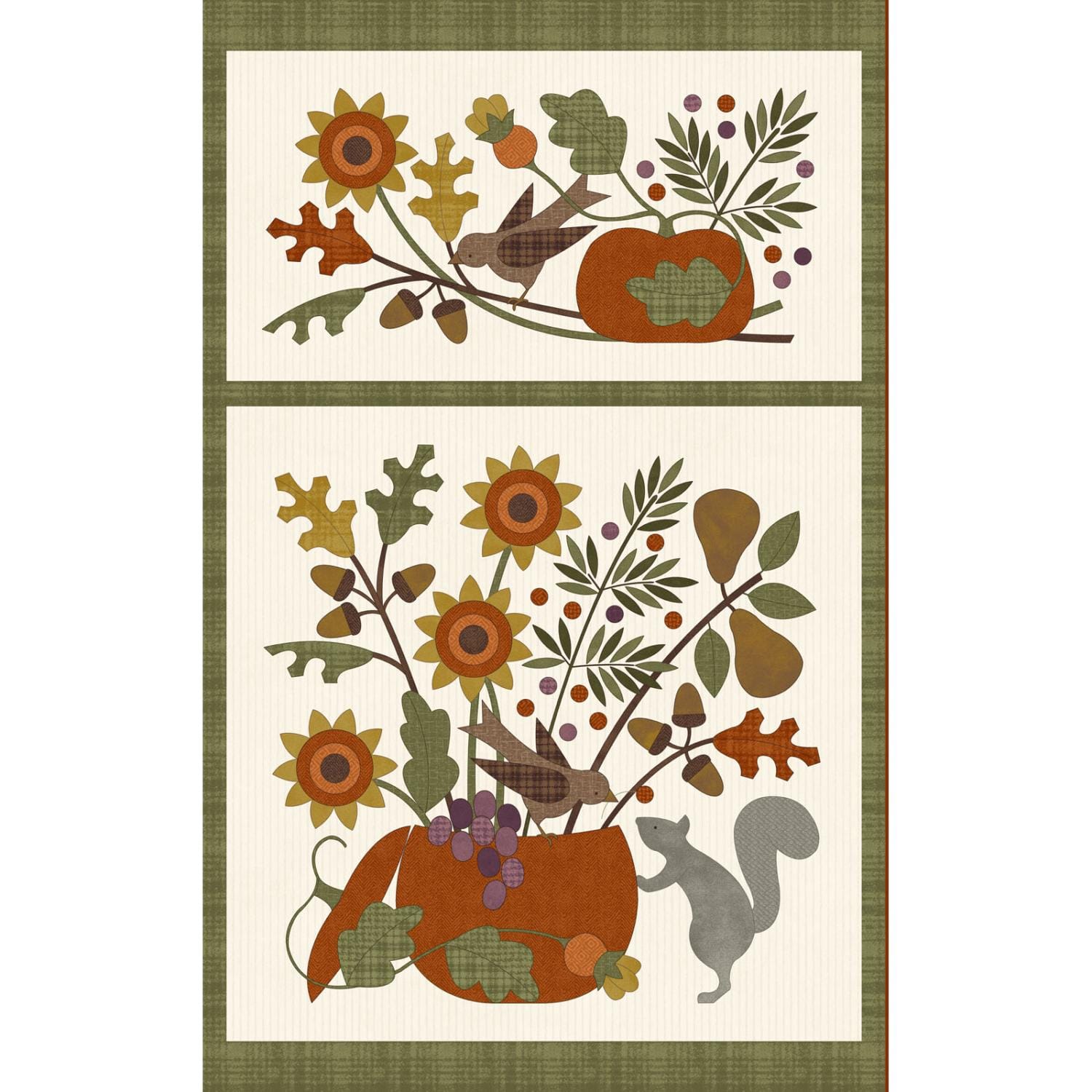 Autumn Harvest Flannel - Autumn Harvest Panel Cream – Stitchin Heaven