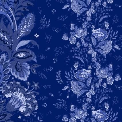 French Quarter - Border Stripe Dark Blue – Stitchin Heaven