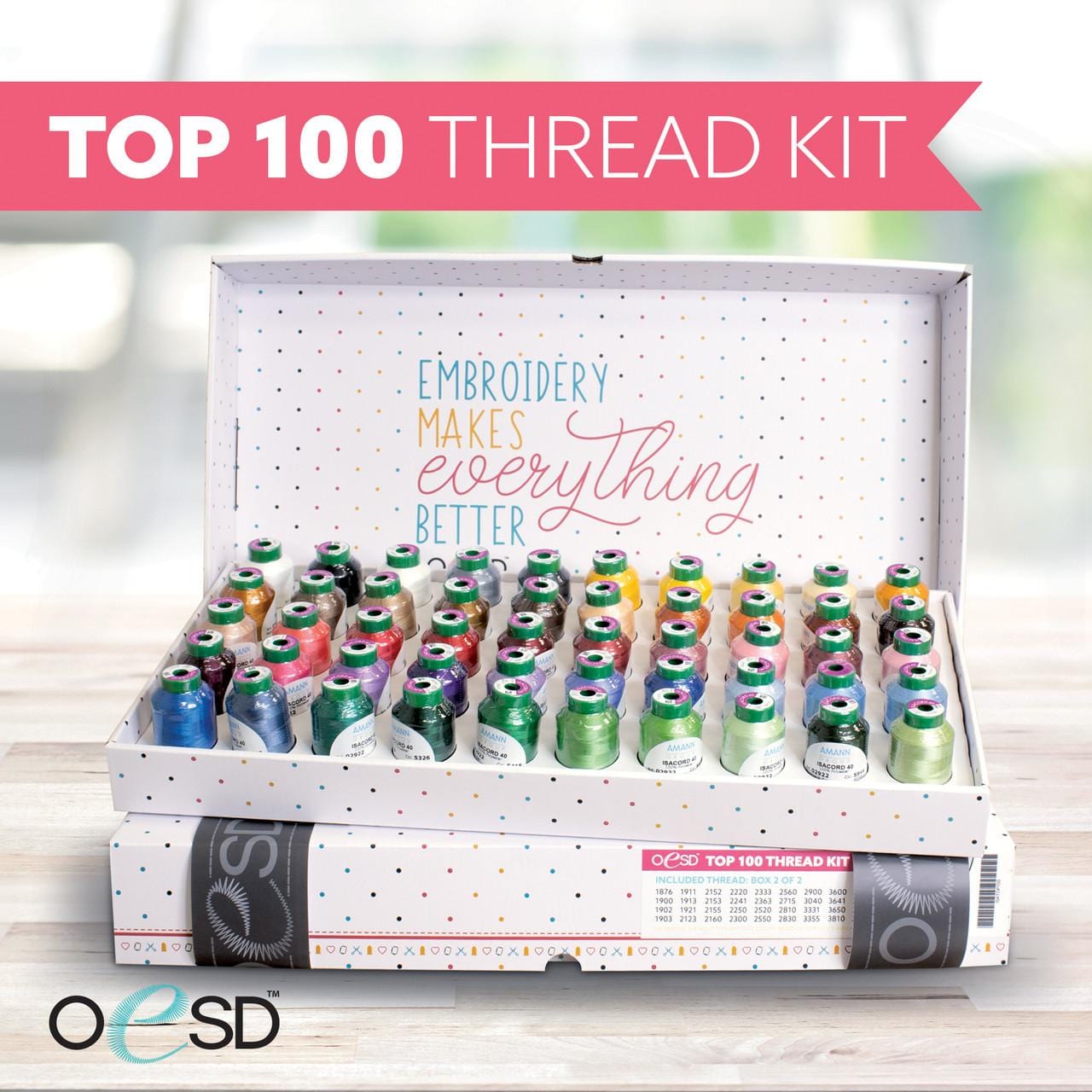 OESD - Isacord Top 100 Colors – Stitchin Heaven