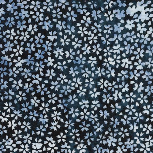 Red White and Blooms - Petal Floral Blue Storm