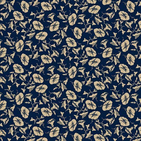Starfall - Moon Flower Navy – Stitchin Heaven