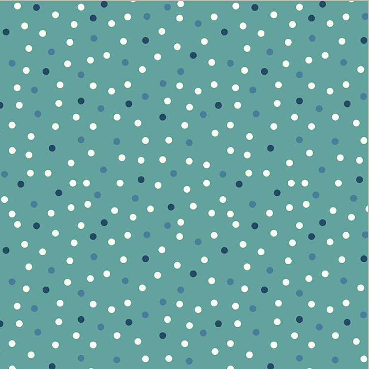 Clover & Dot - Polka Dot Soft Teal – Stitchin Heaven