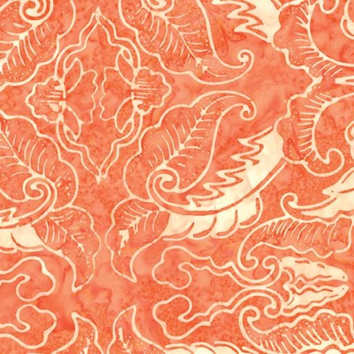 Bali Sweet Rose 2 - Leaf Scroll Apricot – Stitchin Heaven