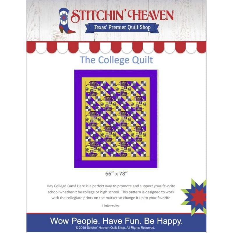 The College Quilt Pattern - Stitchin Heaven