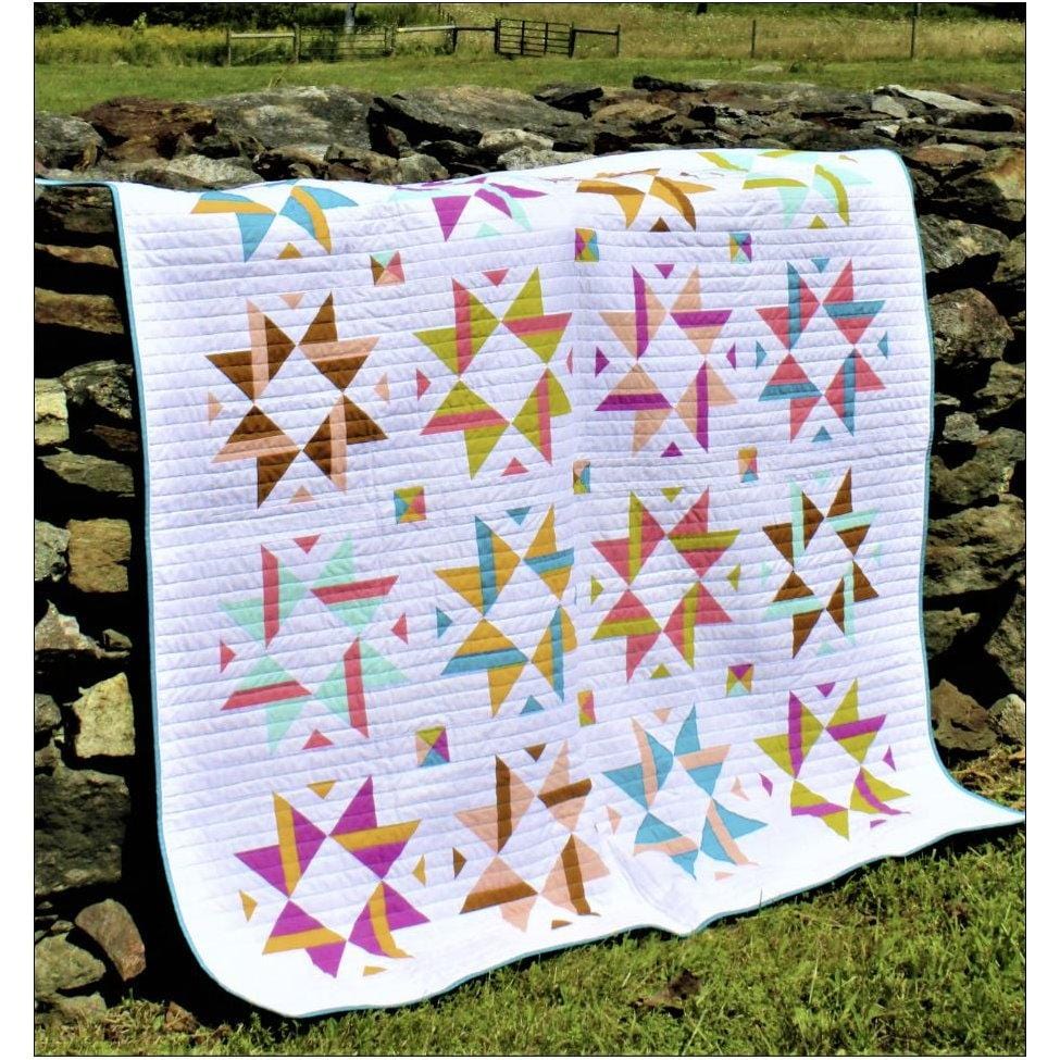 Striped Ribbon Star Quilt Pattern